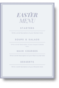 11 Customizable Easter Menu Templates For the *Very Extra* Host - GD HOME